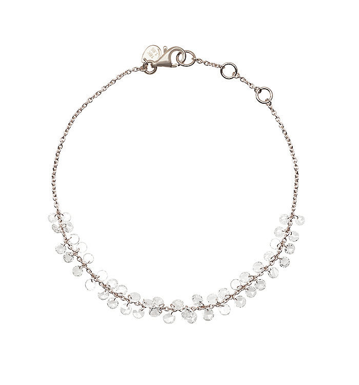צמיד זהב לבן עם יהלומי רוז קאט BRIGITTE BRACELET